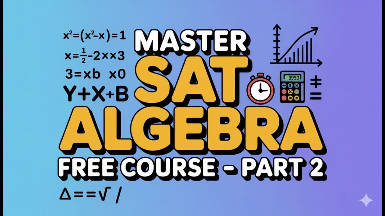 SAT Math Series Part -2 ! Ace Algebra - YouTube