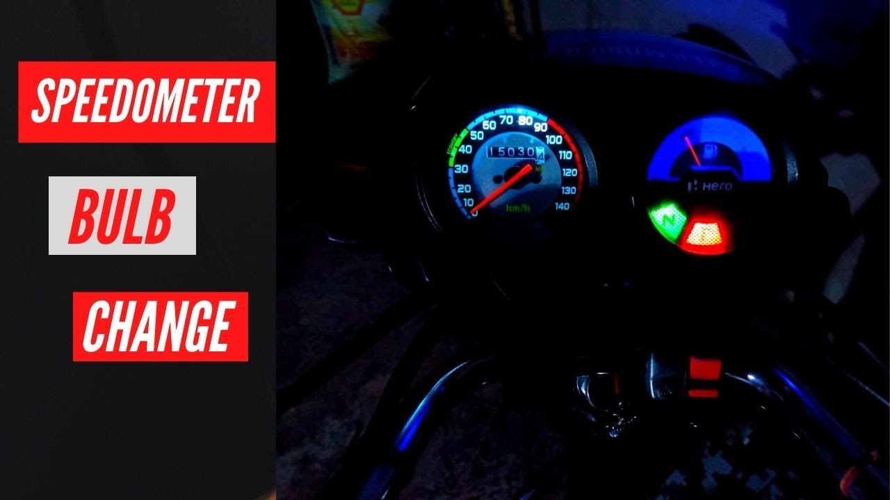 How To Install LED Bulbs In Speedometer : Hero Splendor plus bs6 - YouTube