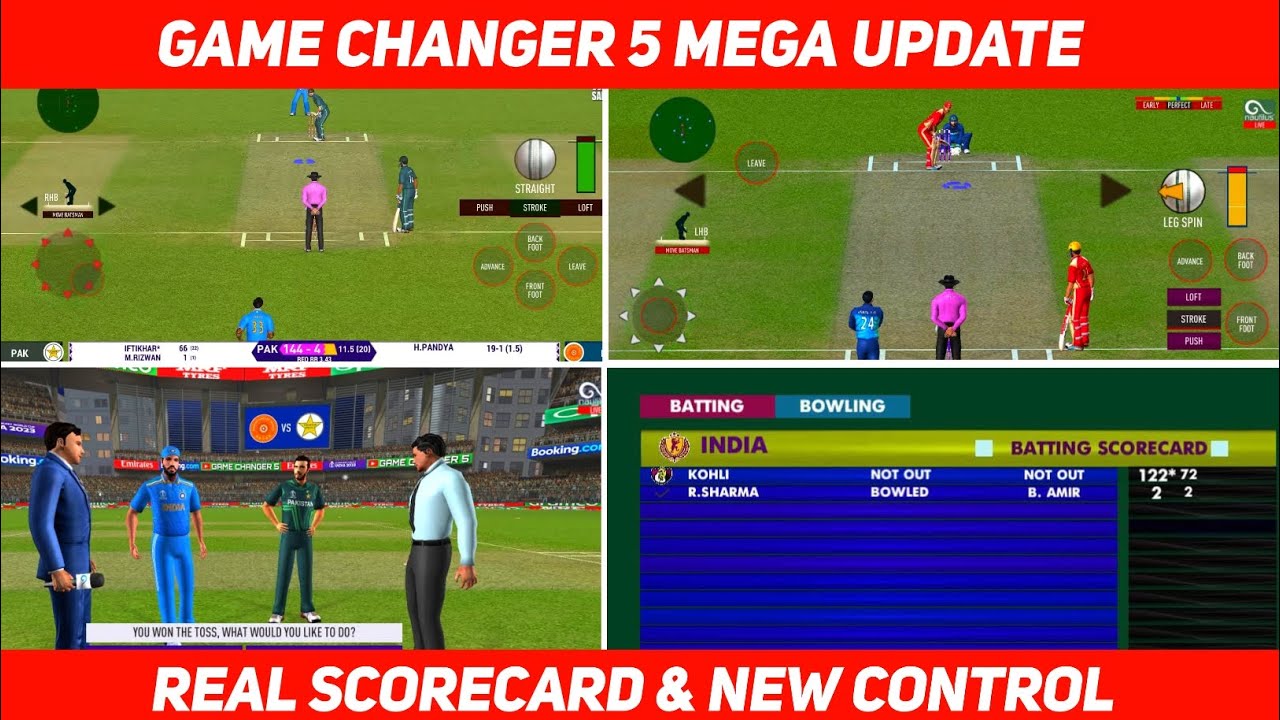 Game Changer Cricket Game Mega Update | New Control, New Realistic Face ...