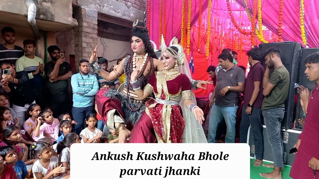 Shiv Parvati Jhanki || Ankush Kushwaha Art Group || Ganpati Series 2023 || #harharmahadev # ...