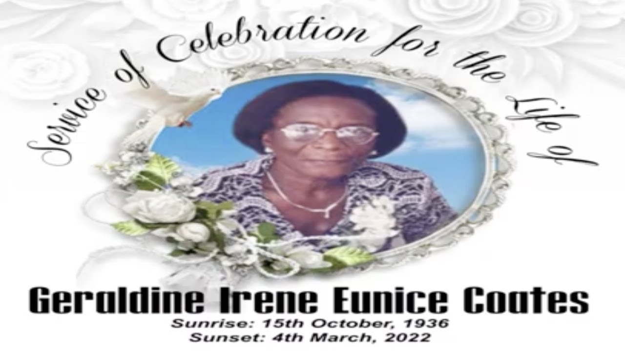 Service of Celebration for the Life of Geraldine Irene Eunice Coates ...