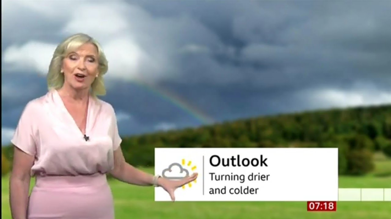 BBC weather : Carol giving us the weather forecast it isn't looking ...