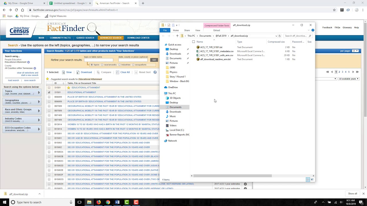 Bulk import to Google Sheets of a csv download from American FactFinder ...