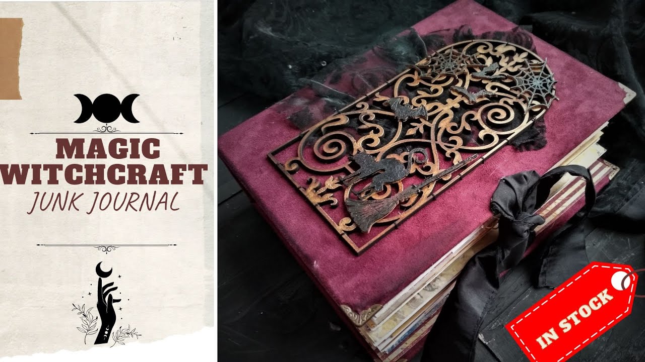 Witch journal, witch junk journal handmade, alchemy book, witchy junk ...