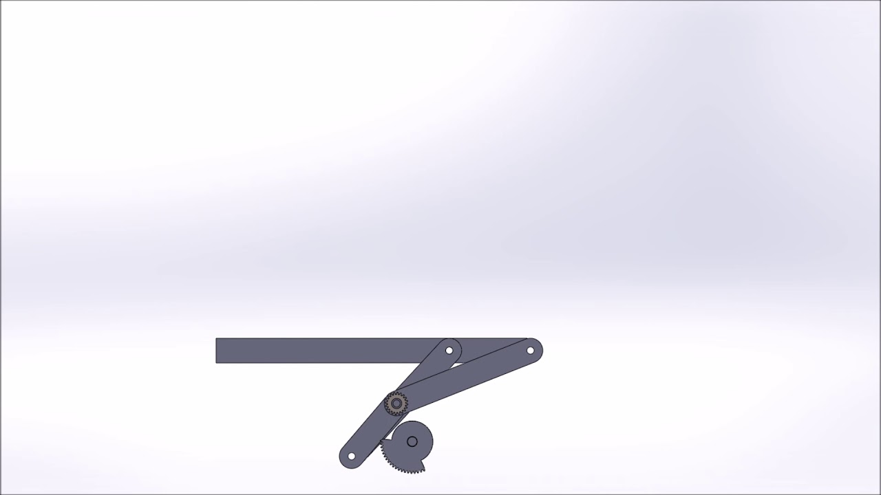 partial gear crank rocker - YouTube