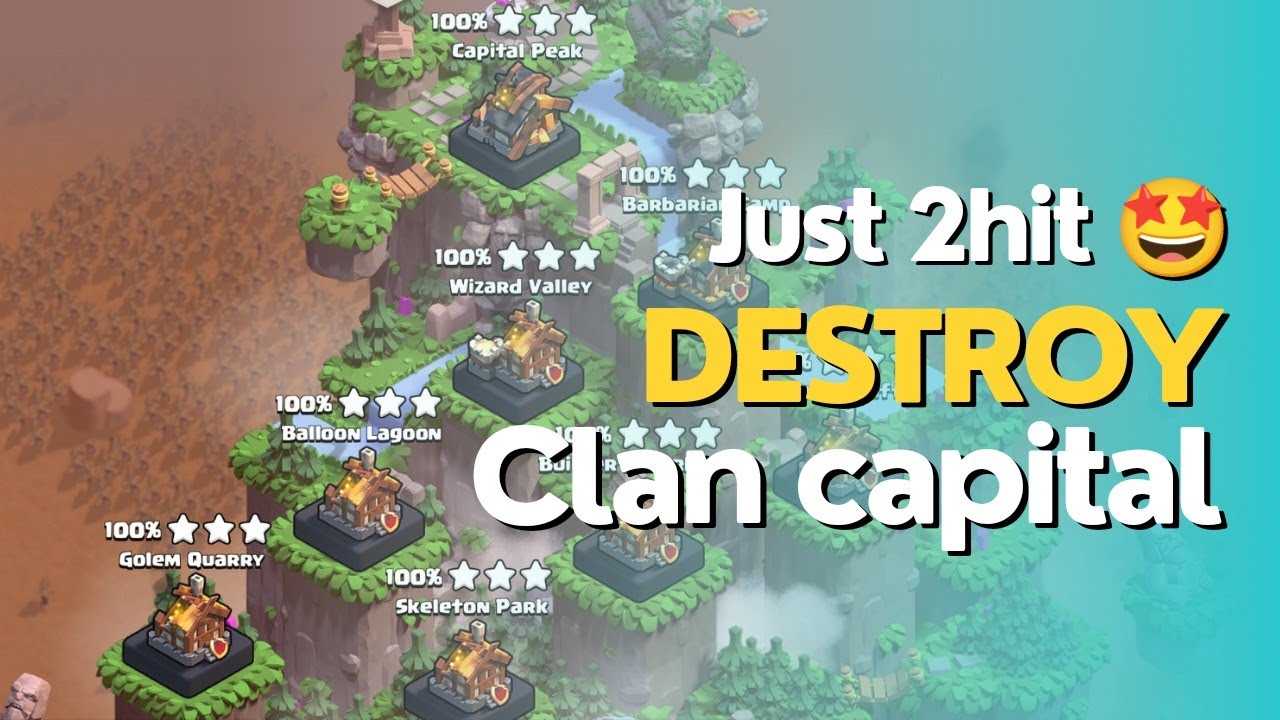 Easily 3stars in Clan Capital Raid (Clash of Clans)||Just 2hit & get ...