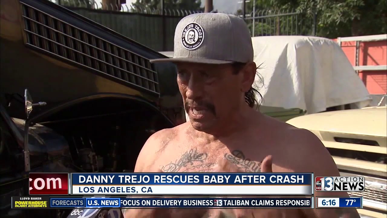 Actor Danny Trejo rescues baby - YouTube