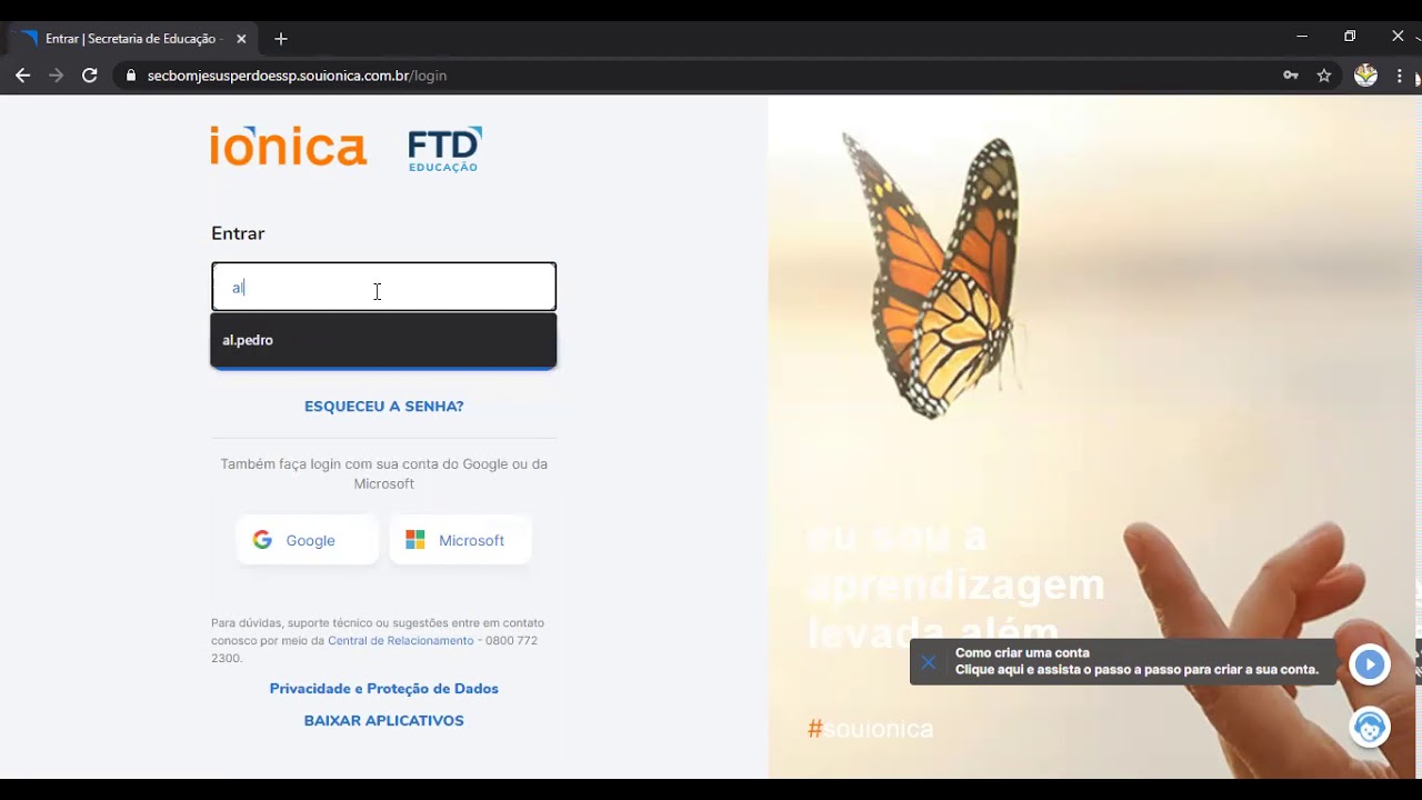 Como acessar a plataforma Iônica - YouTube