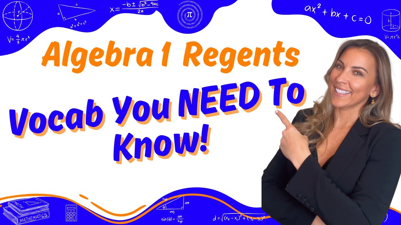 Algebra 1 Vocab You Need (Regents Pts Without any Math!!) - YouTube