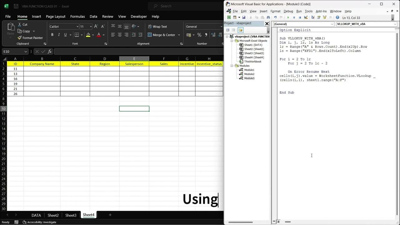 Day 1 Project 1 - Master VLOOKUP with VBA Macros: Boost Your Excel Efficiency! - YouTube
