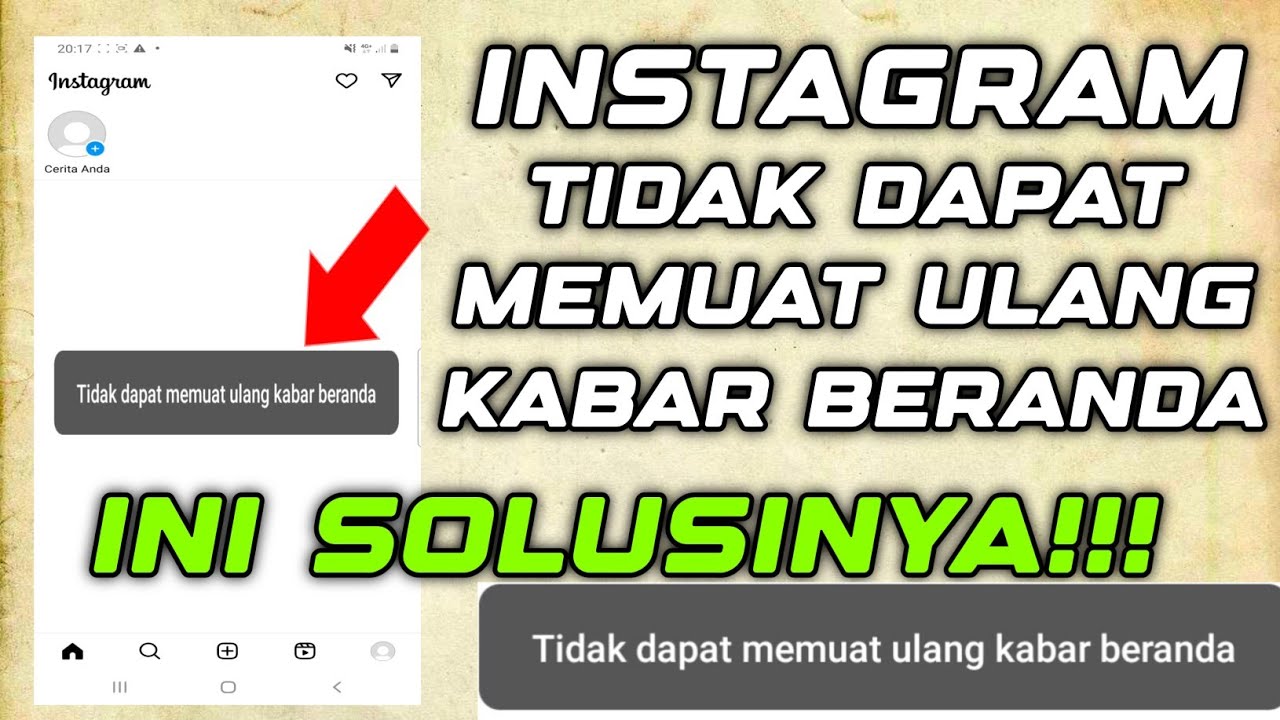 Cara Mengatasi Tidak Dapat Memuat Ulang Kabar Beranda Instagram - YouTube