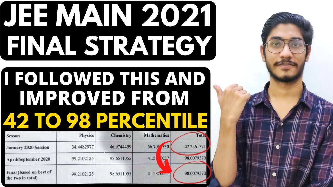 Best Strategy For Jee Main | From 42 To 98 Percentile With This ...