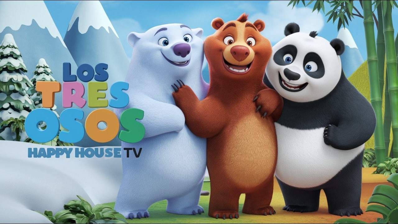 LOS TRES OSOS🐻🐻‍ ️🐼|Canción infantil para #bailar y #aprender #familia ...