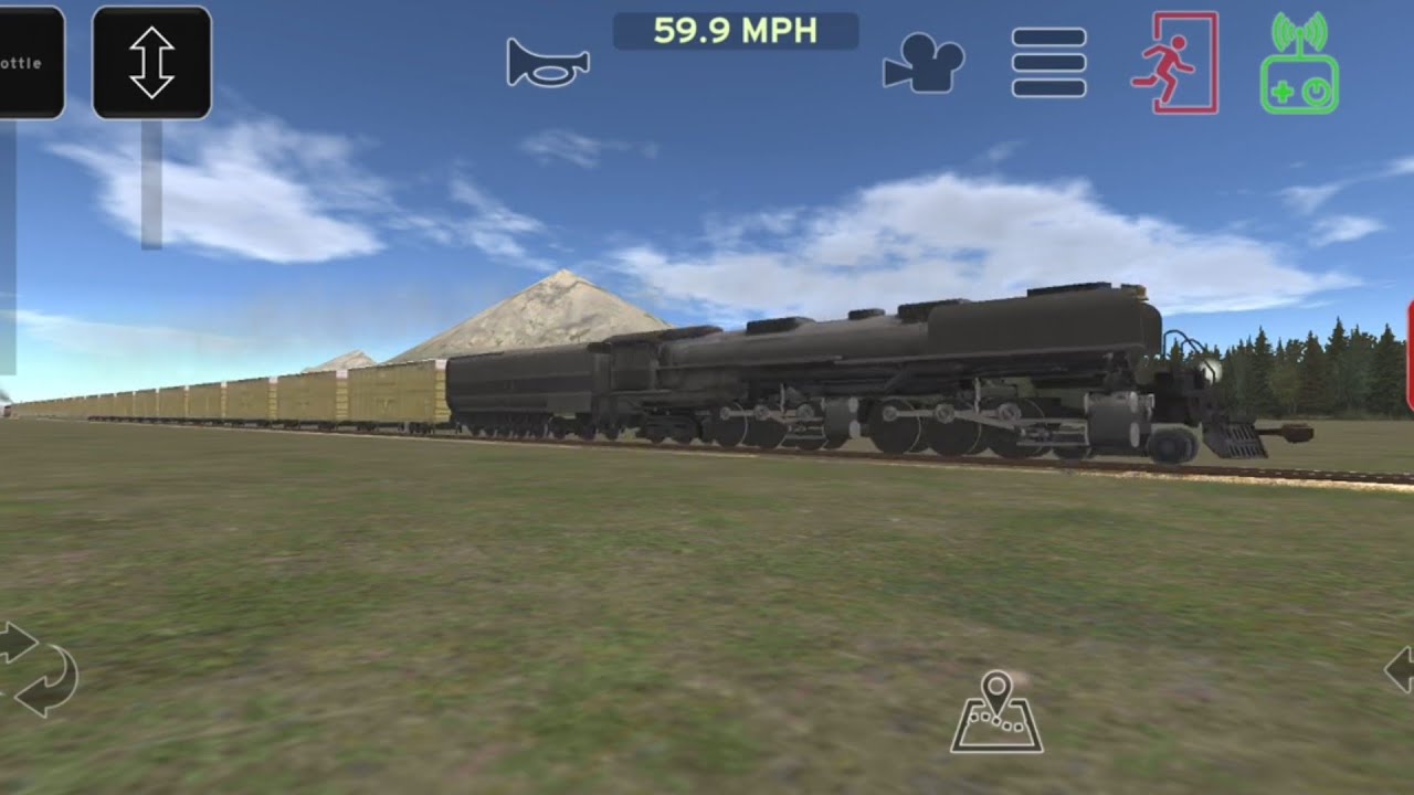 Train And Rail Yard Simulator: Union Pacific 3952's Yellow Box Freight ...