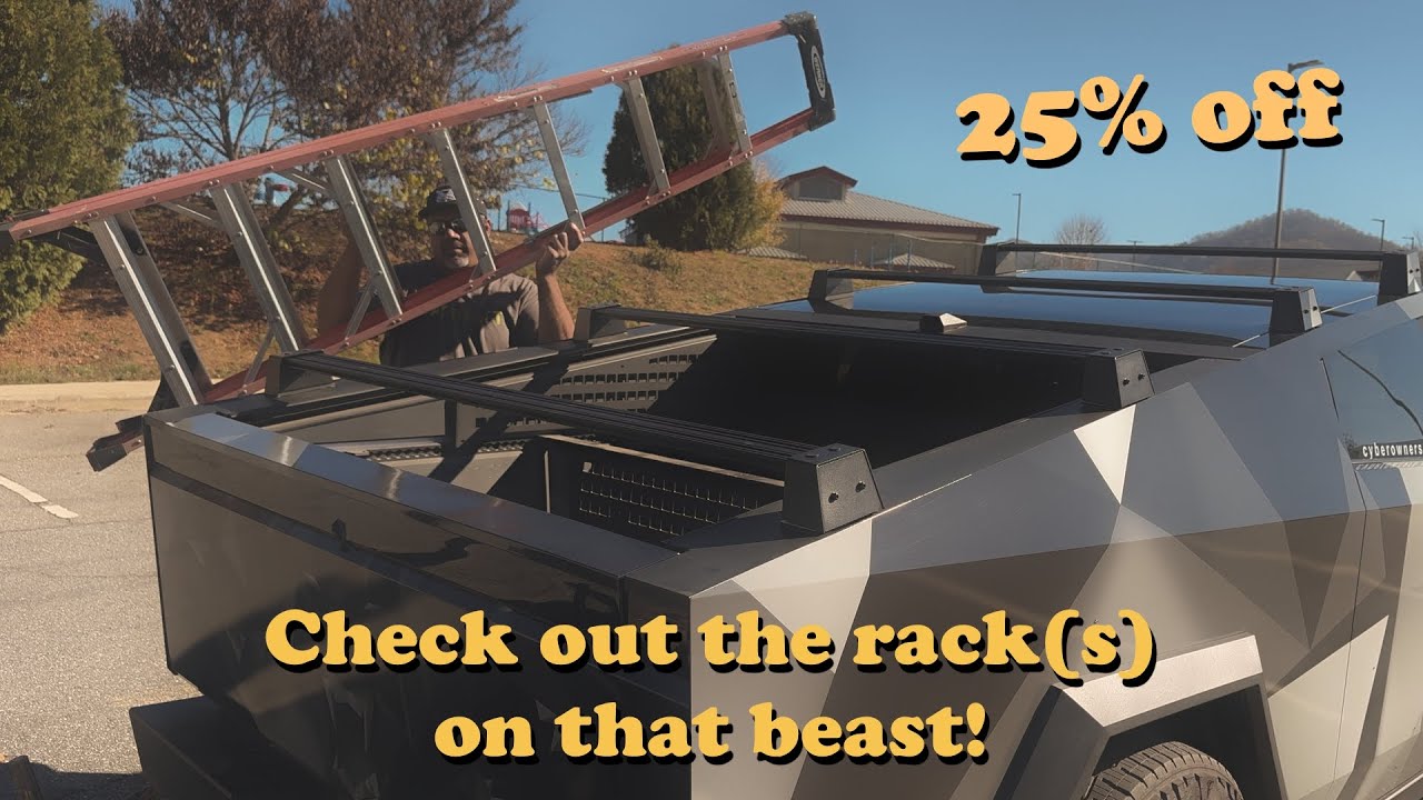 These Cybertruck roof racks are a great accessory! - YouTube