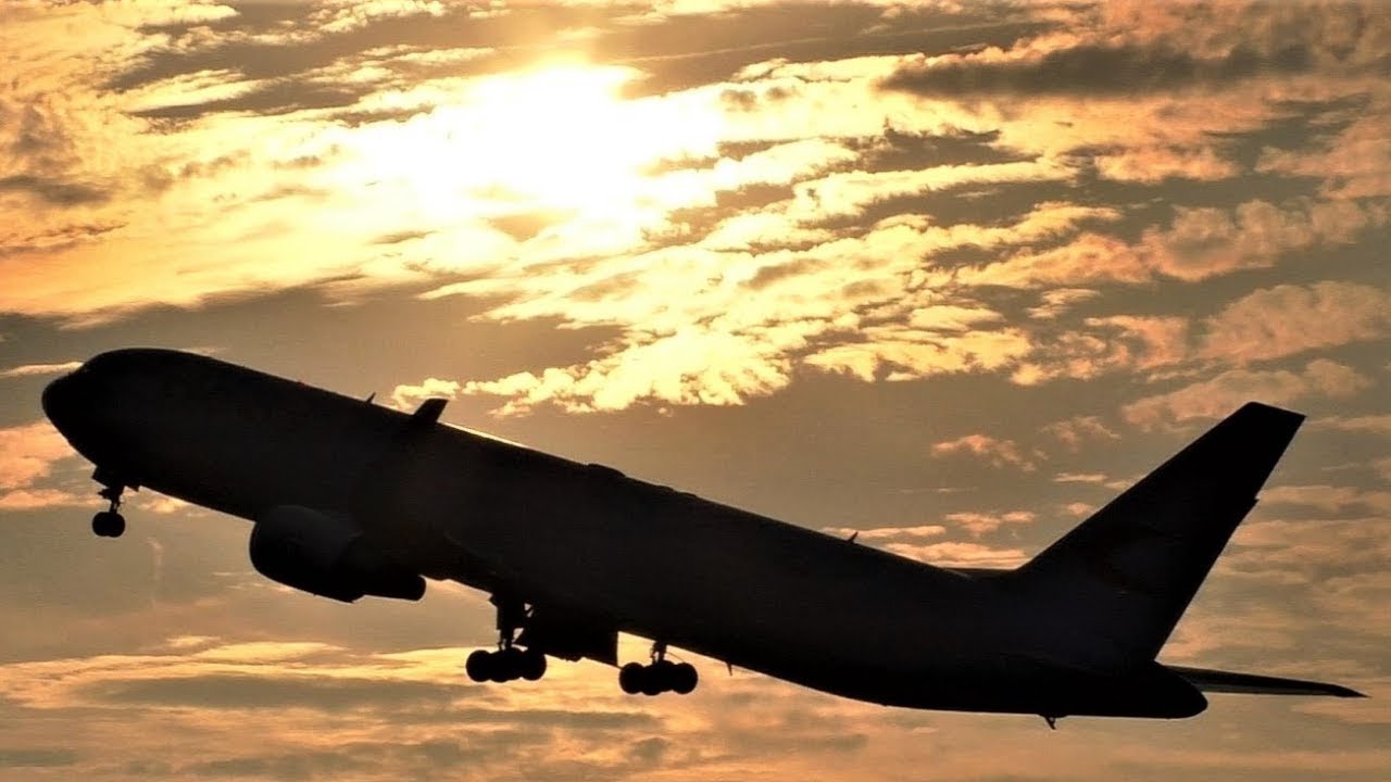 Neos Boeing 767-306ER Sunset Take Off Rotterdam Airport - YouTube