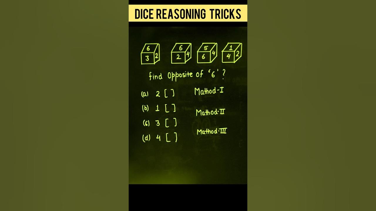 Dice reasoning tricks | Open dice reasoning tricks | reasoning tricks #shortvideo - YouTube