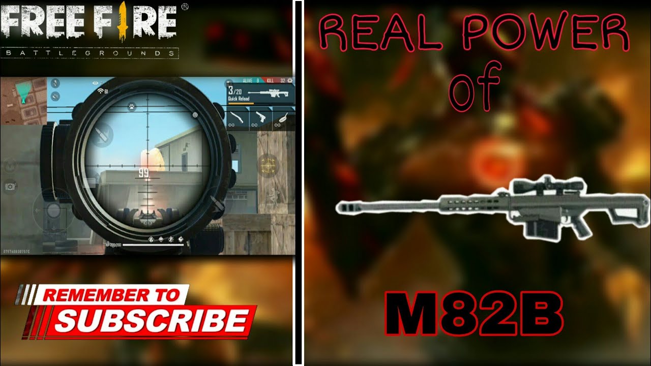 THE REAL POWER OF M82B SNIPER IN FREE FIRE - YouTube