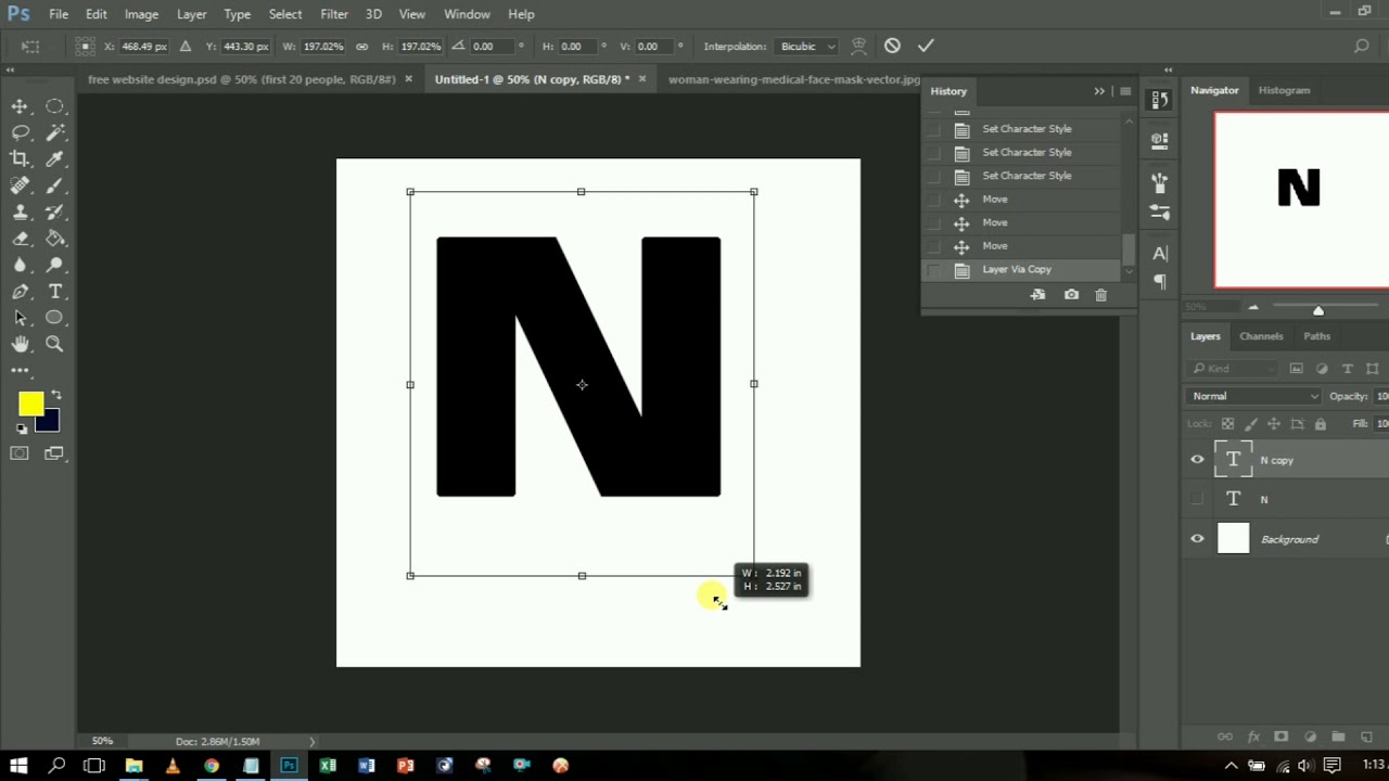 How To Use The Free Transform Tool in Adobe Photoshop CC - YouTube