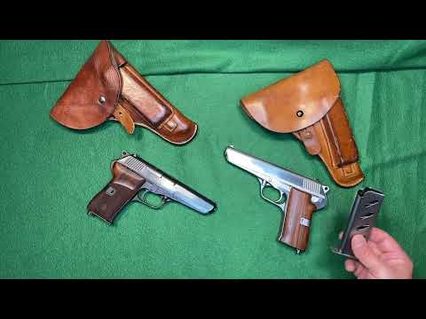 VZ52 CZ52 Variants 9mm and the “officers model” Chrome Pistols - YouTube