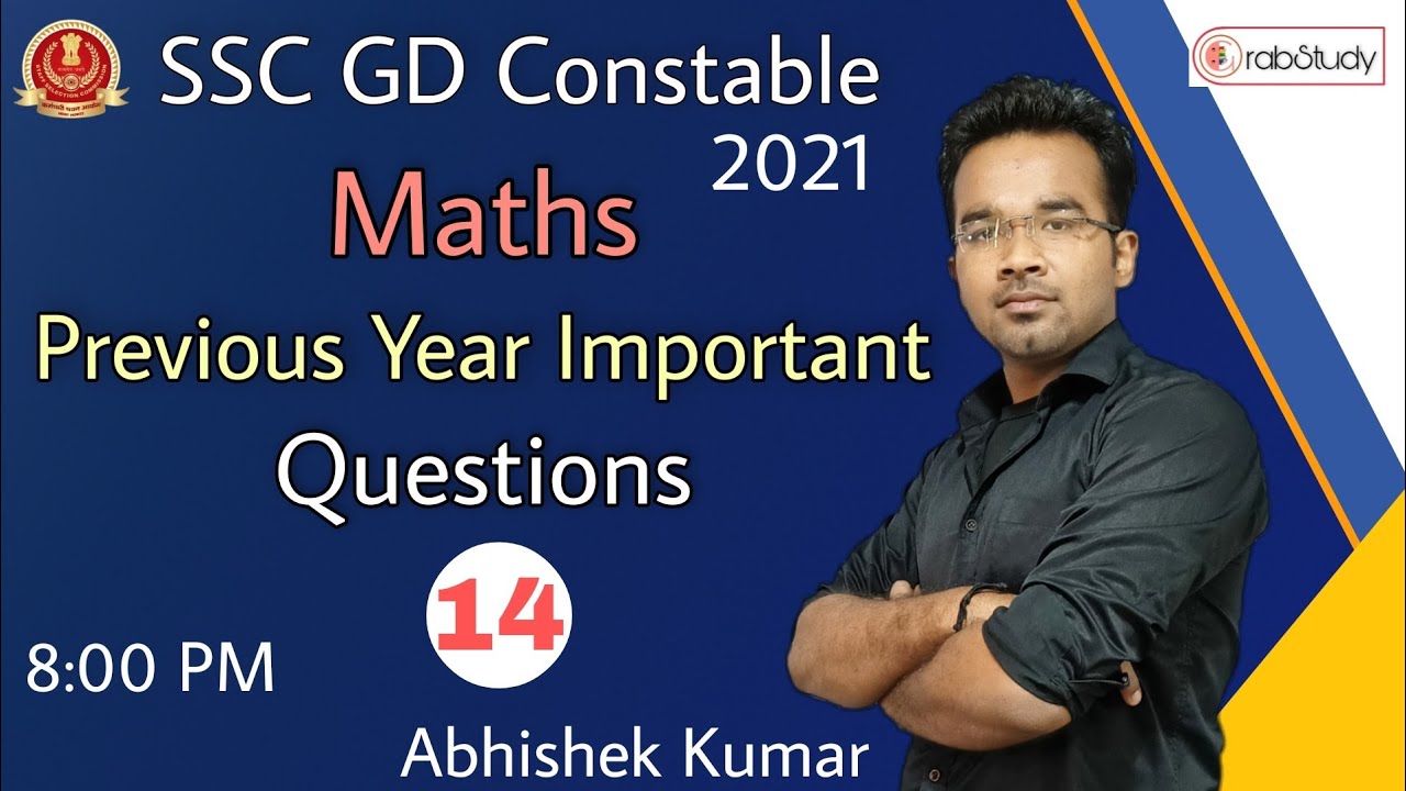SSC GD Math Previous Year Questions | Class-14 | important Math ...