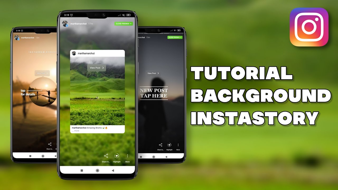 TUTORIAL CARA MEMBUAT BACKGROUND INSTASTORY SHARE POST TERBARU 2020 ...