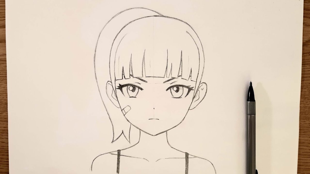 Easy anime drawing | How to draw anime girl step by step /2/ - YouTube