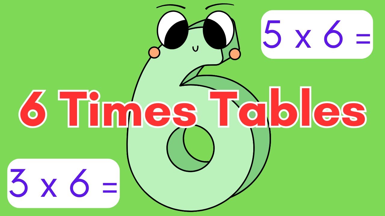 Six Times Tables - primary level multiplication - YouTube