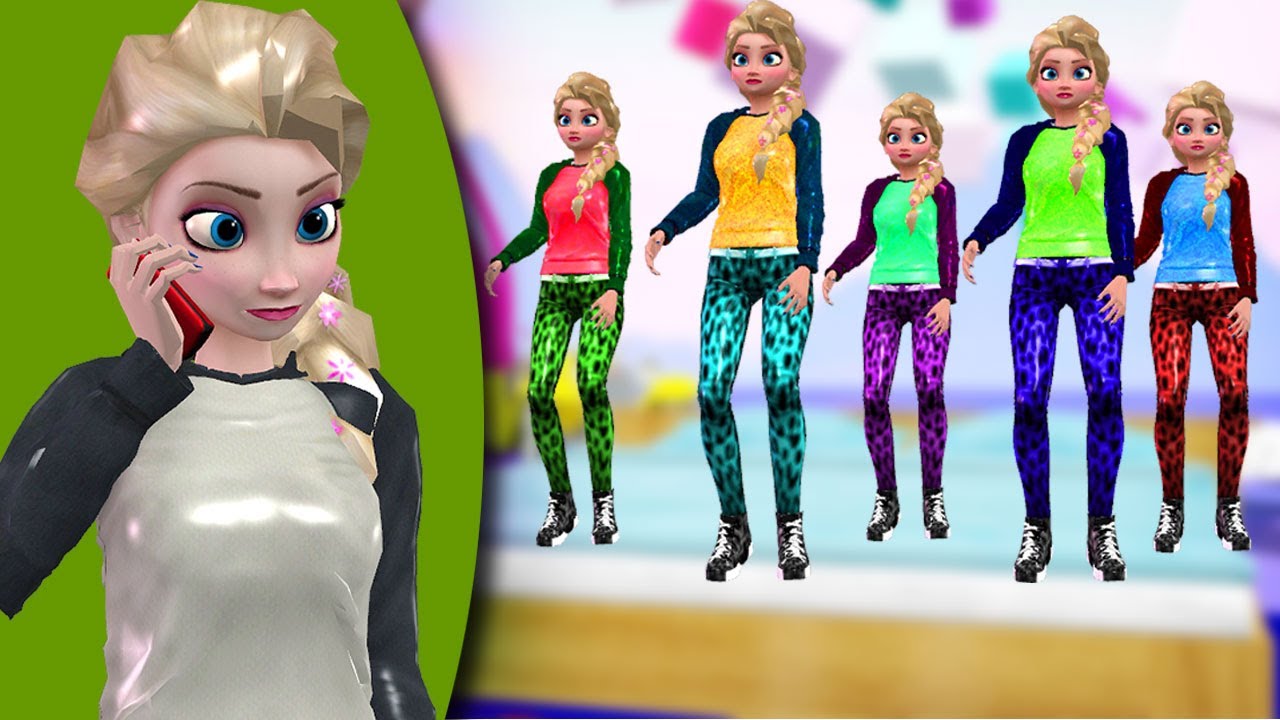 Frozen Elsa Five Little Monkeys Nursery Rhymes | Frozen 3D Cartoon for ...