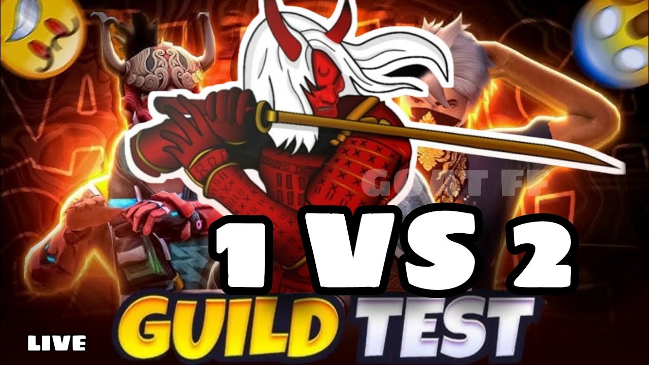 GUILD TEST IN LIVE STREAM GOAT FF IS LIVE ! 1V2 1V3 1V4 AND GUILD VS ...