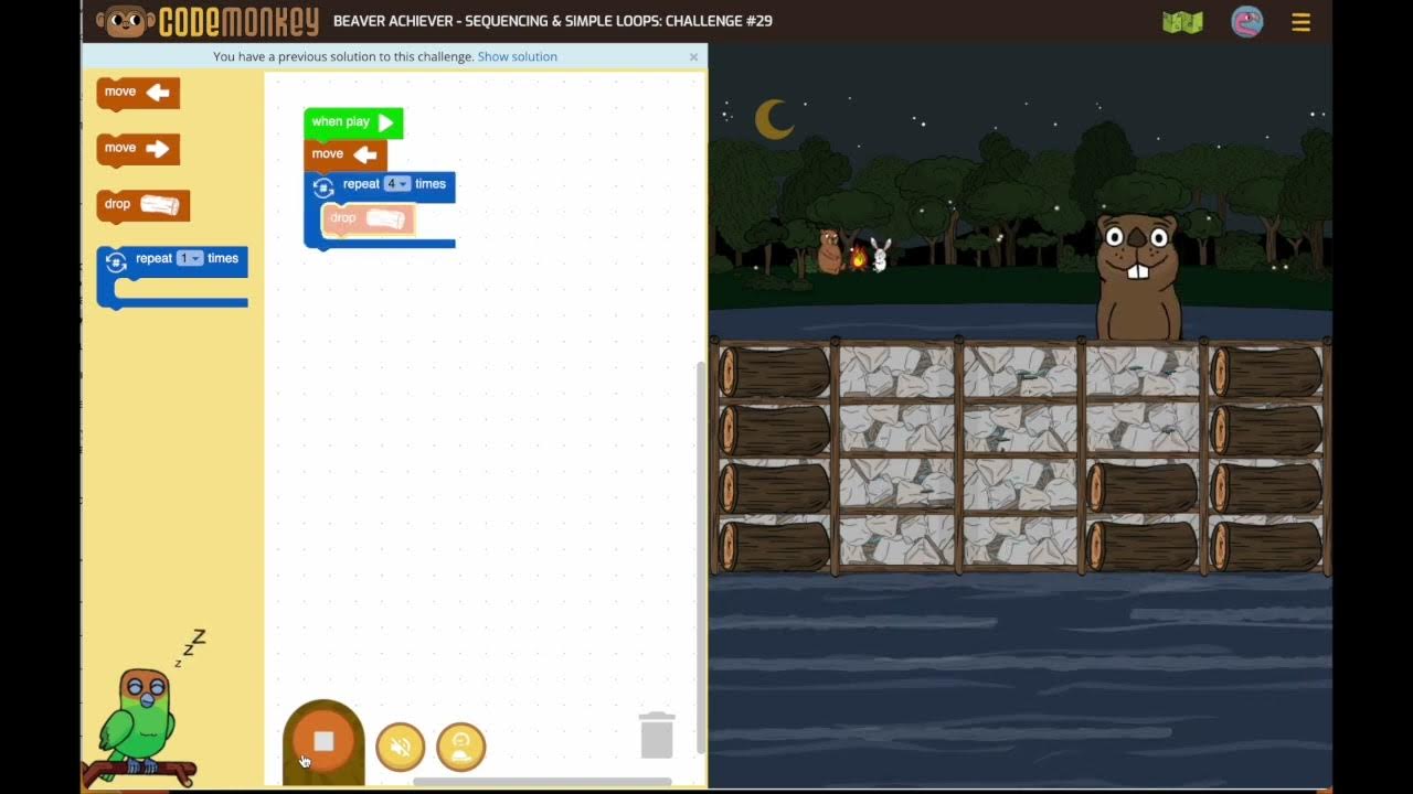 Beaver Achiever Sequencing and Simple Loops 29 - YouTube