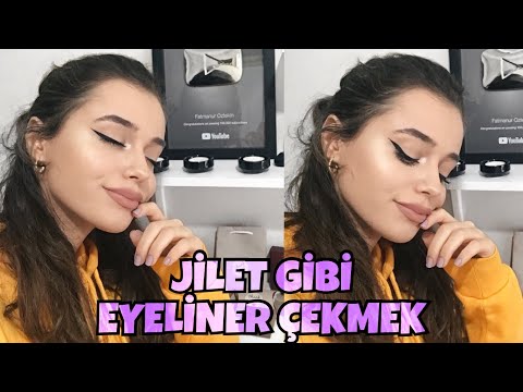 NASIL EYELİNER ÇEKİYORUM| JİLET GİBİ 🔪
