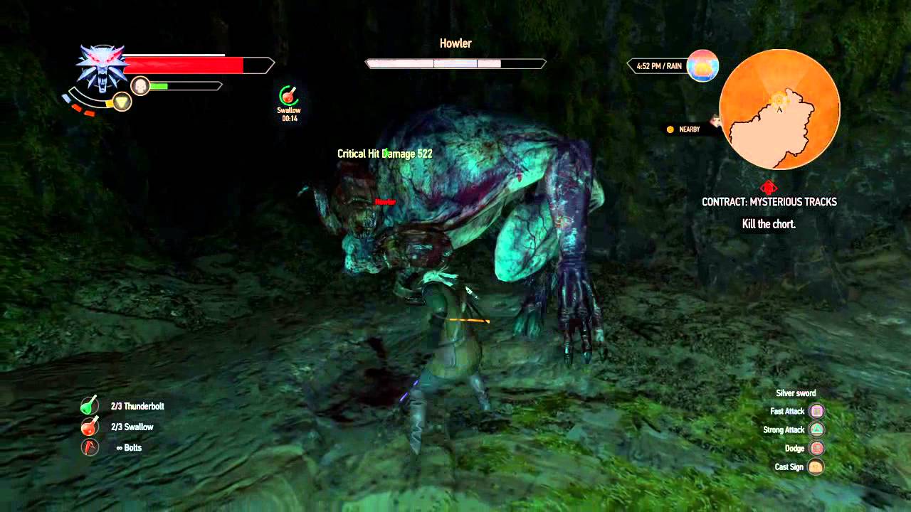 Killing a Howler in the Witcher 3 - YouTube