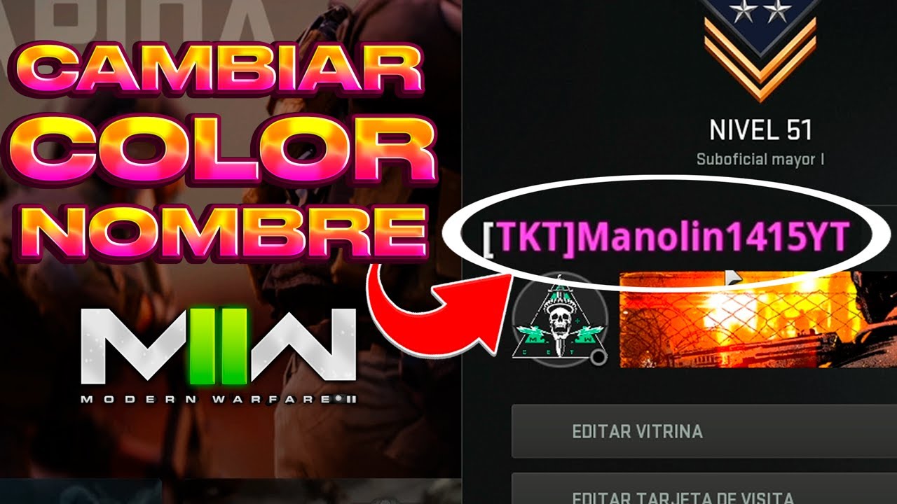 Como PONER de COLORES TU NOMBRE en MODERN WARFARE 2 y WARZONE 2 | PONER ...