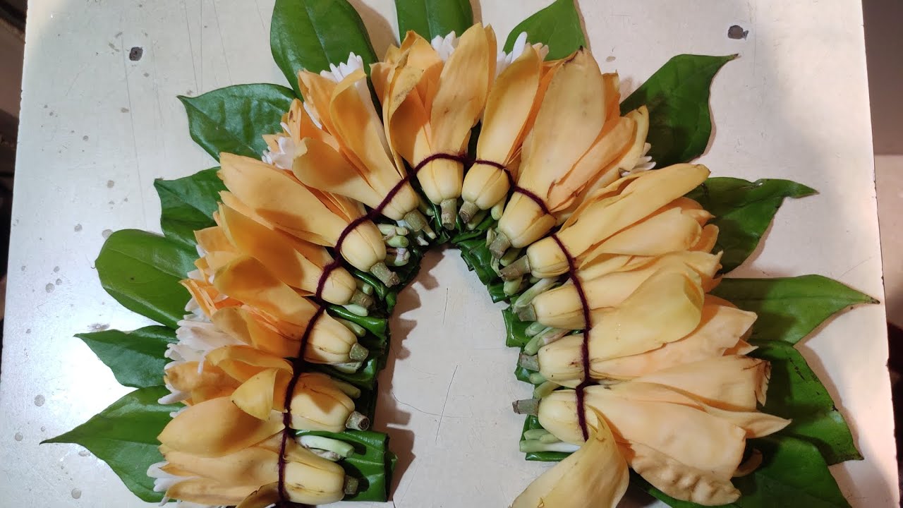 chapha veni || Easy champa Garland making|| - YouTube