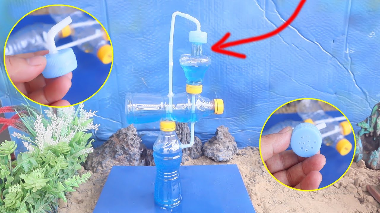 Diy - Non stop water pump without electricity using waste plastic ...