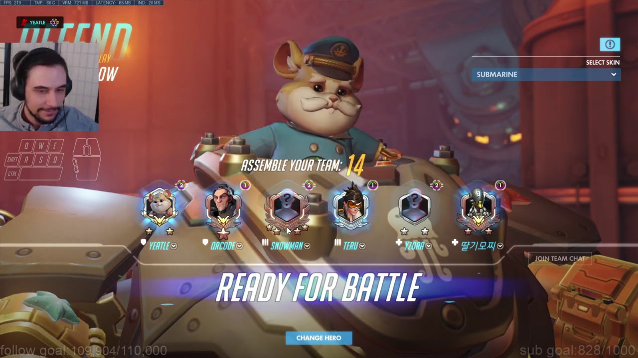YEATLE IQ 200 HAMMOND PLAYS! OVERWATCH GAMEPLAY SEASON 26 TOP 500 - YouTube