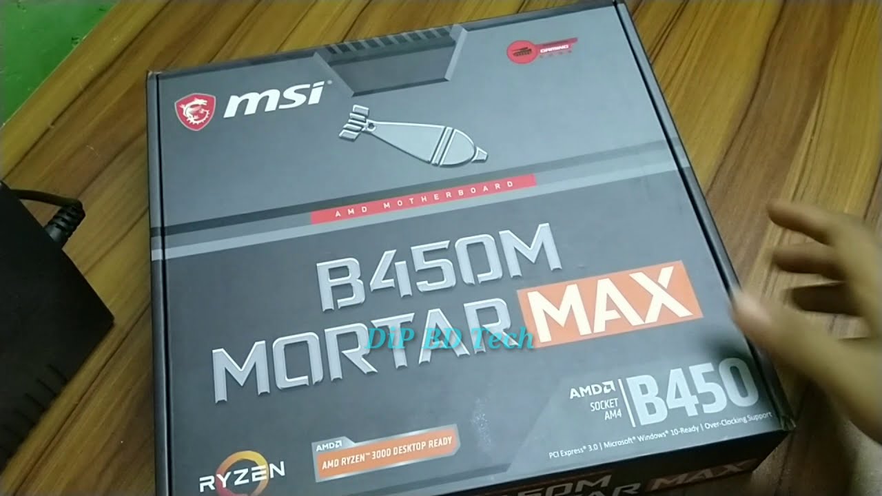 MSI Mortar Max B450 Motherboard unboxing video 2020 - DiP BD Tech - YouTube
