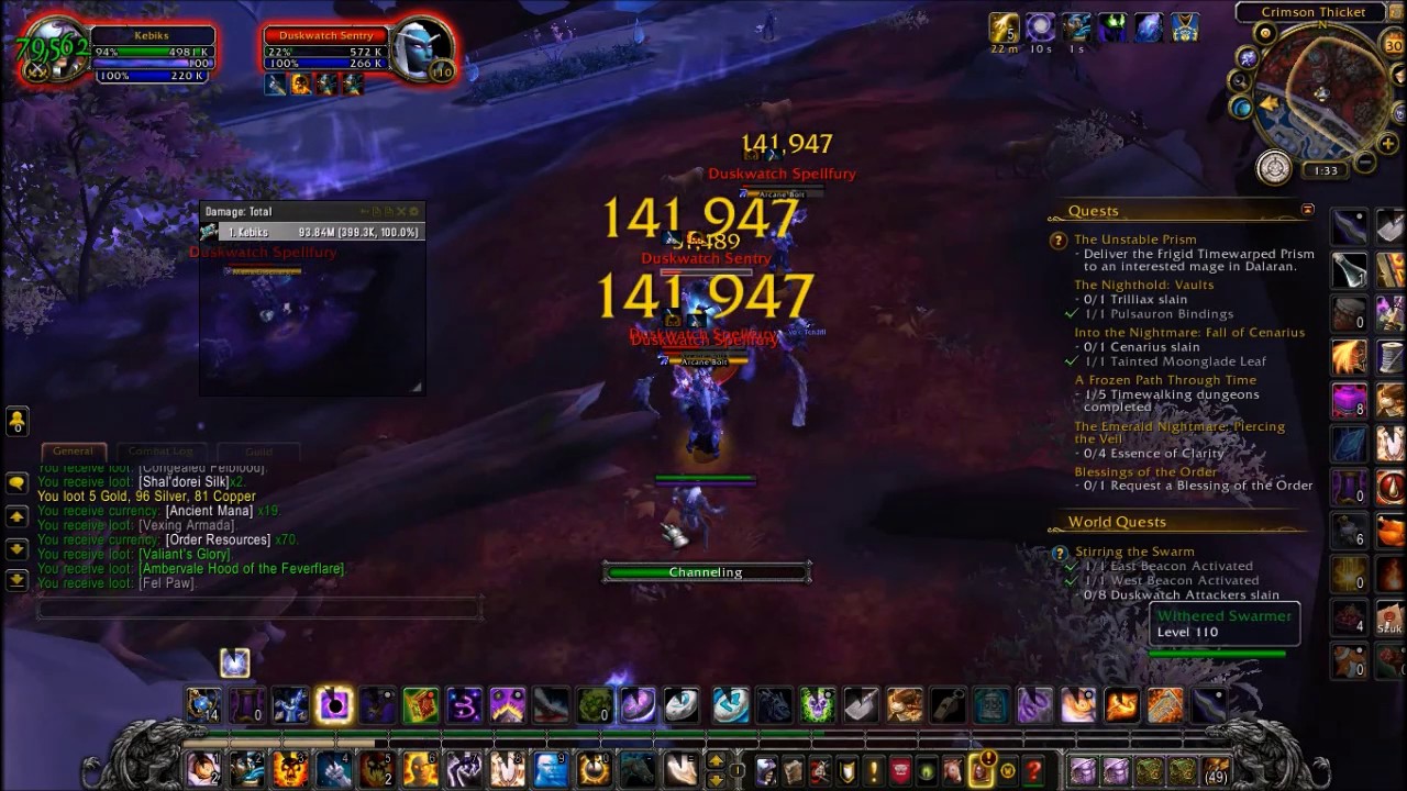 Stirring the Swarm World Quest Suramar World Of Warcraft - YouTube