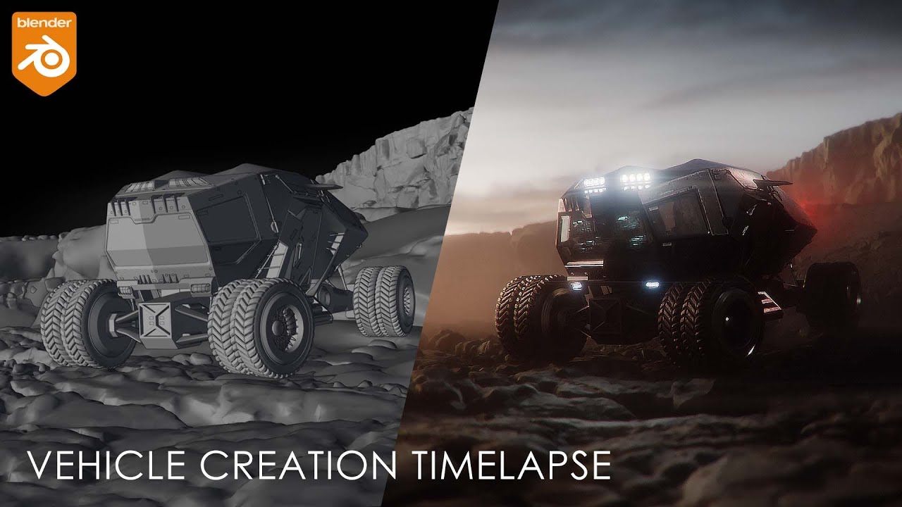 Futuristic Off-Road Vehicle in Blender | Timelapse - YouTube