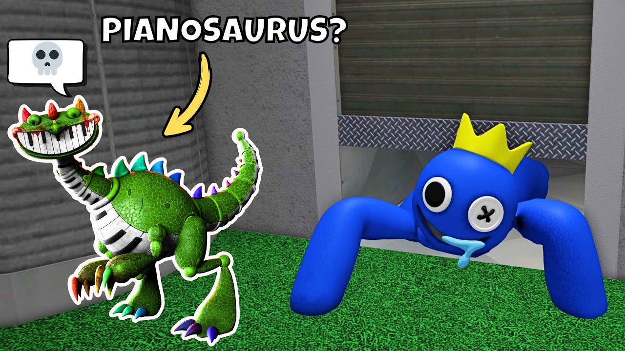Pianosaurus from Poppy Playtime 4 Beats Rainbow Friends Chapter 1 ...