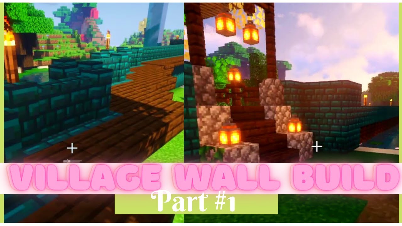 Minecraft Village Raid Wall Build | Part 1 - YouTube