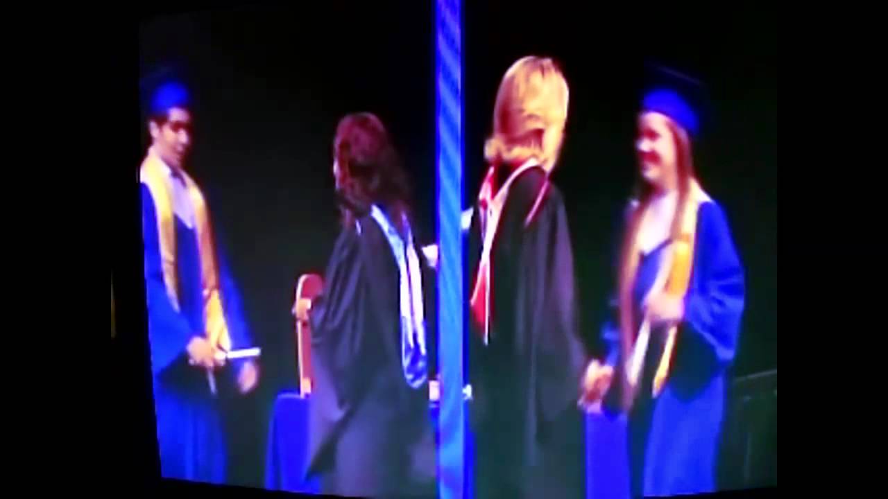 Plano West Graduation Backflip FAIL 2011 - YouTube