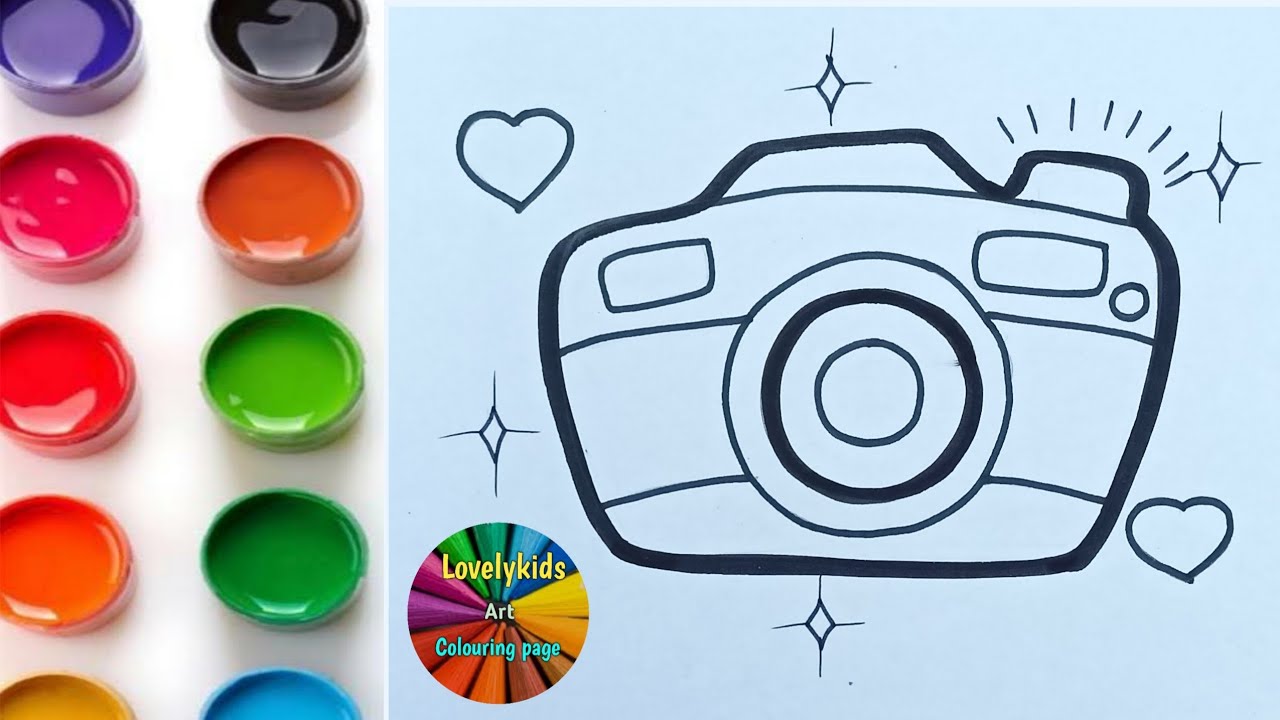 how to draw cute Camera#colouringforkids#videoforkids#simpledrawing# ...