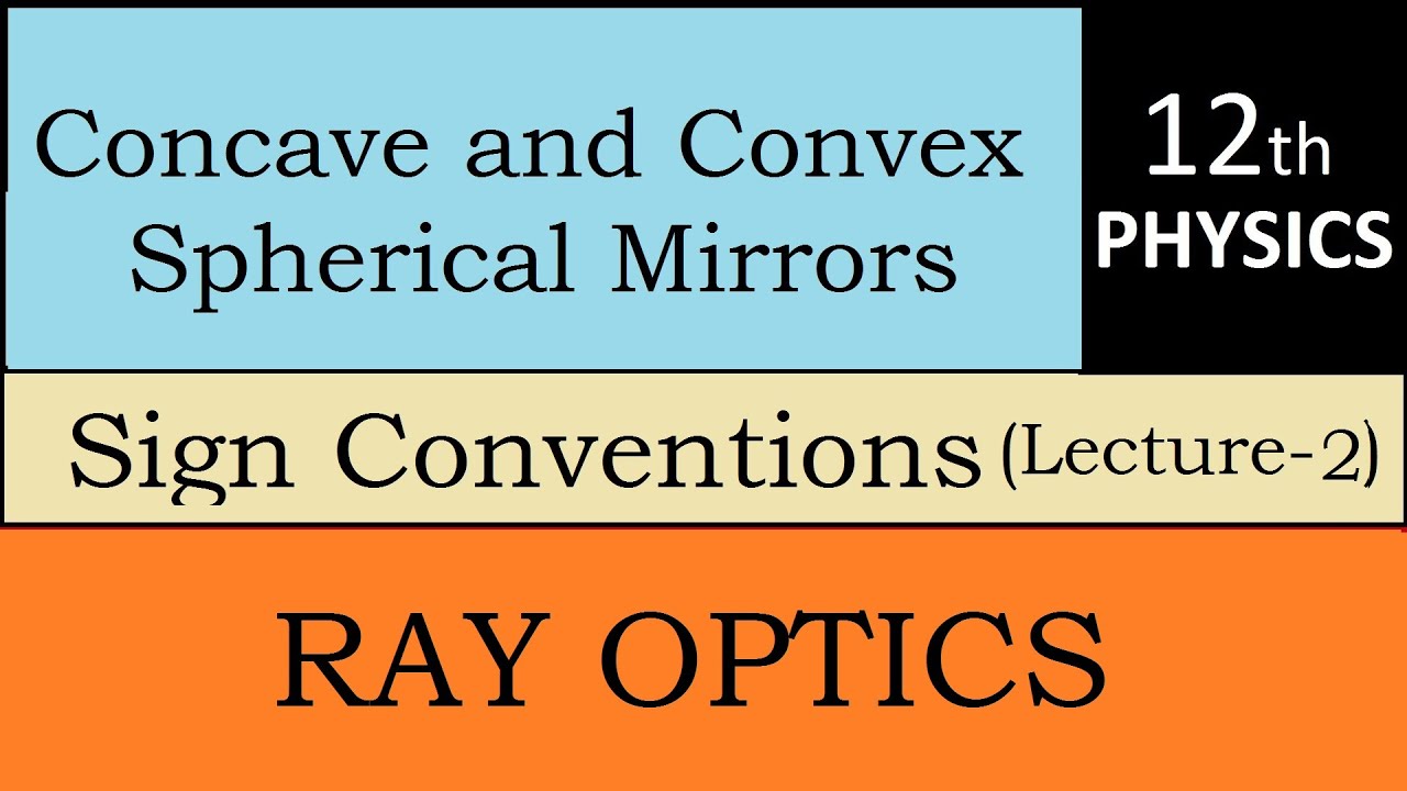 Ray Optics -2 || Concave and convex mirror || Sign conventions || R=2f ...