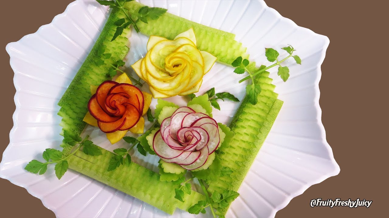 Most Satisfying Design of Vegetable Rose Garnish – Popular Video on ...
