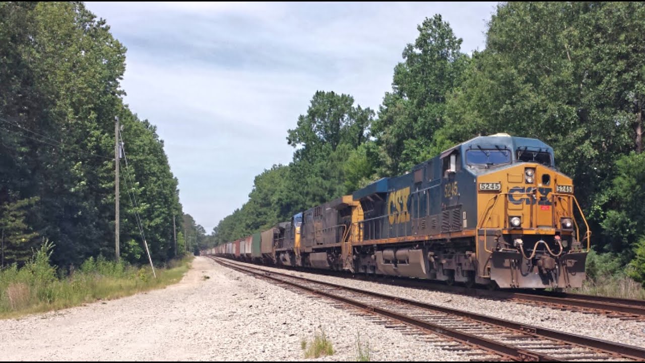 CSX Corn Train G154 With CSX Leader 5245 At Catawba SC On The CSX ...