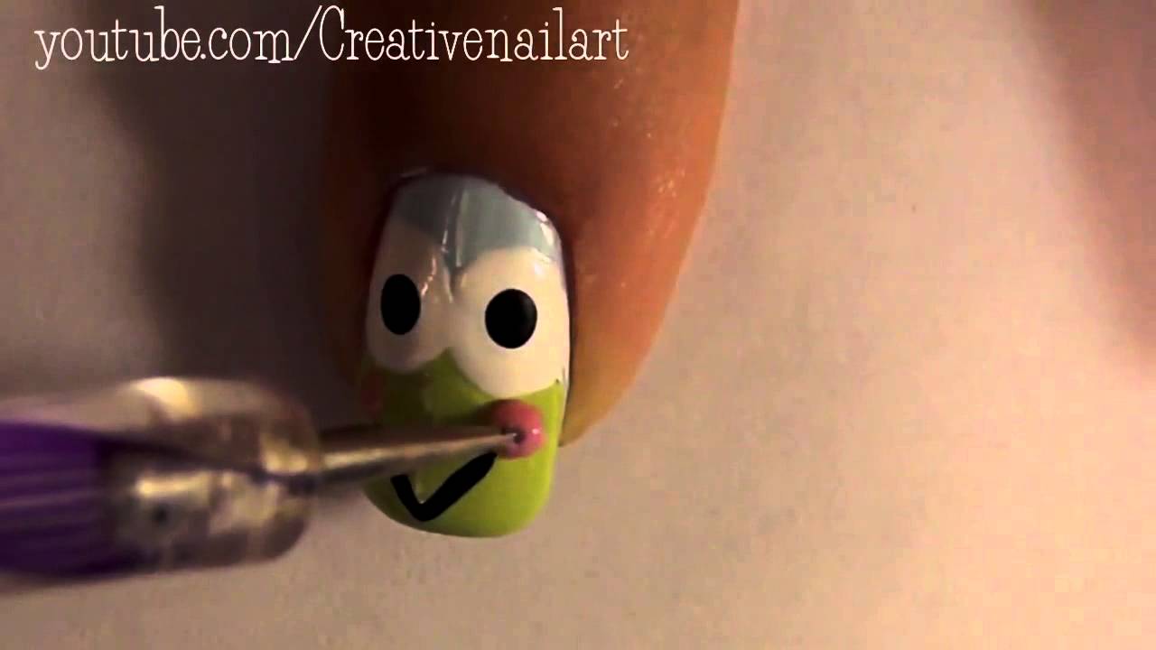 Keroppi Nail Art Tutorial - YouTube