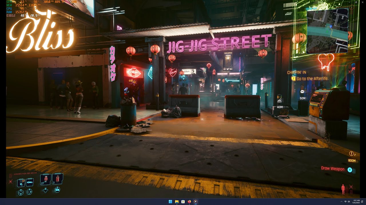 Cyberpunk 2077 Jig Street & After Life Asus Strix RTX 4090 8K 4K 1440P ...