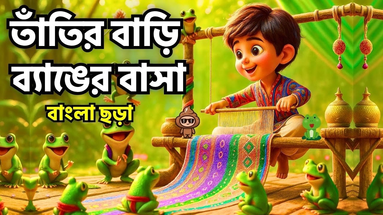 তাঁতির বাড়ি ব্যাঙের বাসা - Tatir Bari Banger Basa | Bengali Rhymes for ...